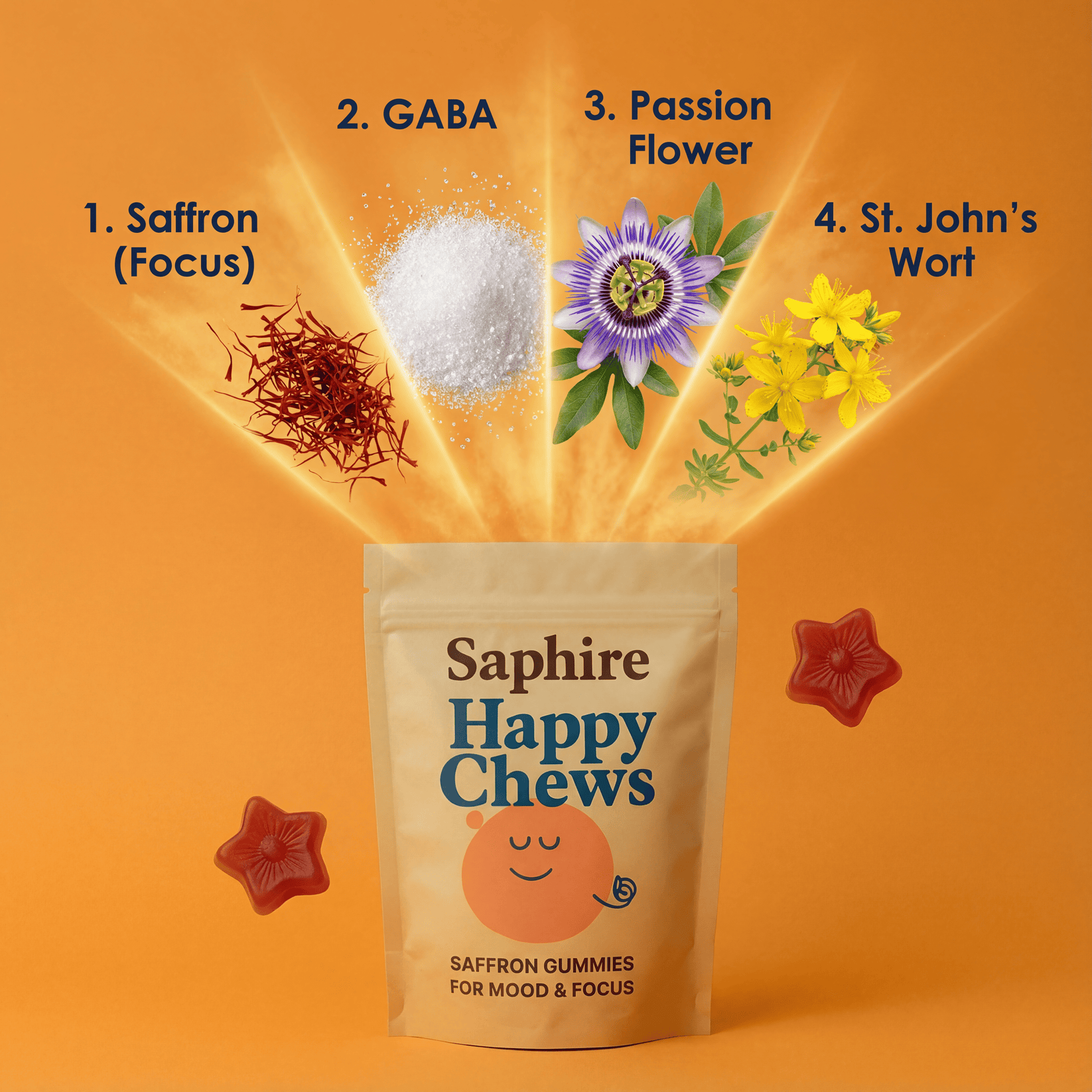 Saphire Happy Chews - Natural Saffron Gummies – Saphire Saffron