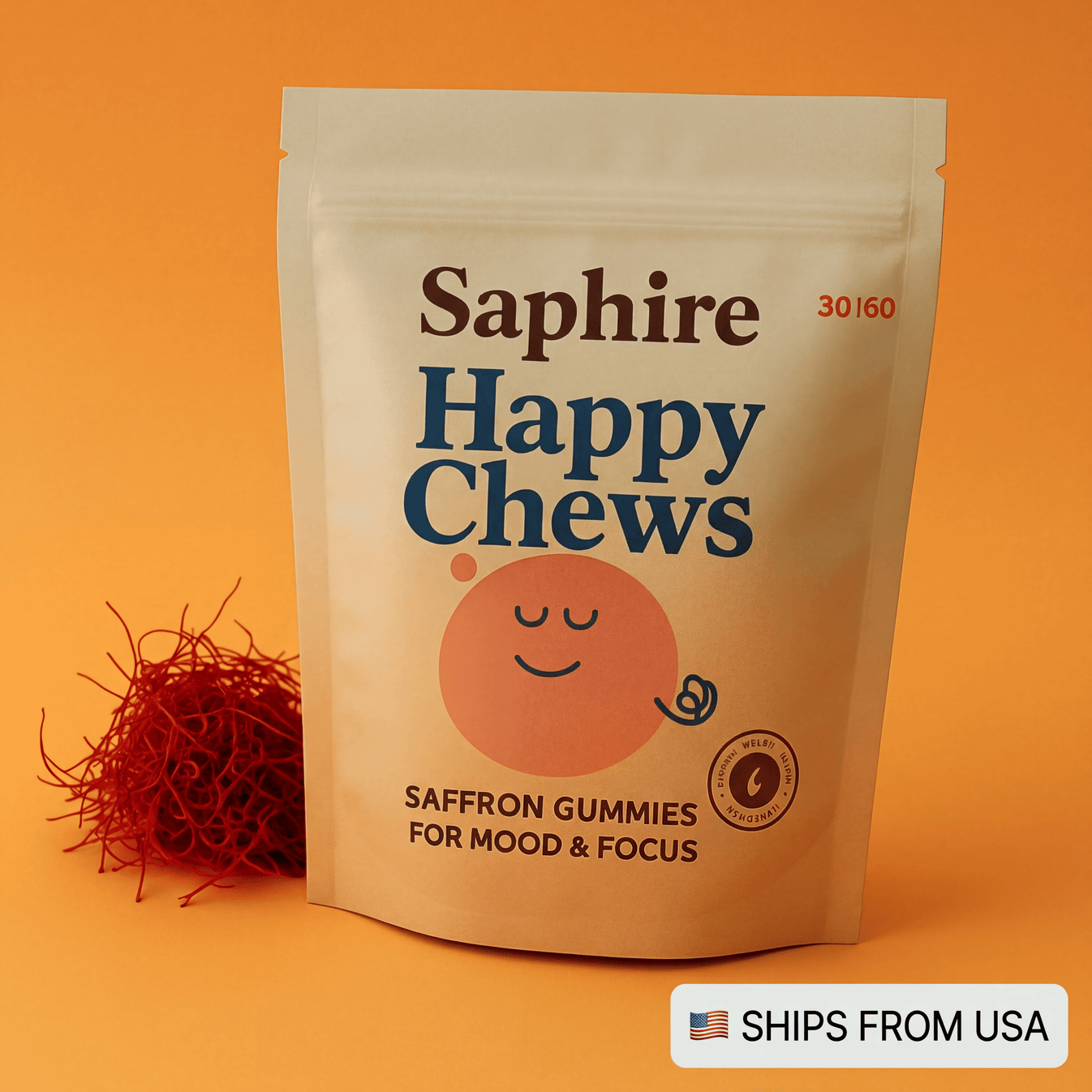 Saphire Happy Chews - Natural Saffron Gummies – Saphire Saffron